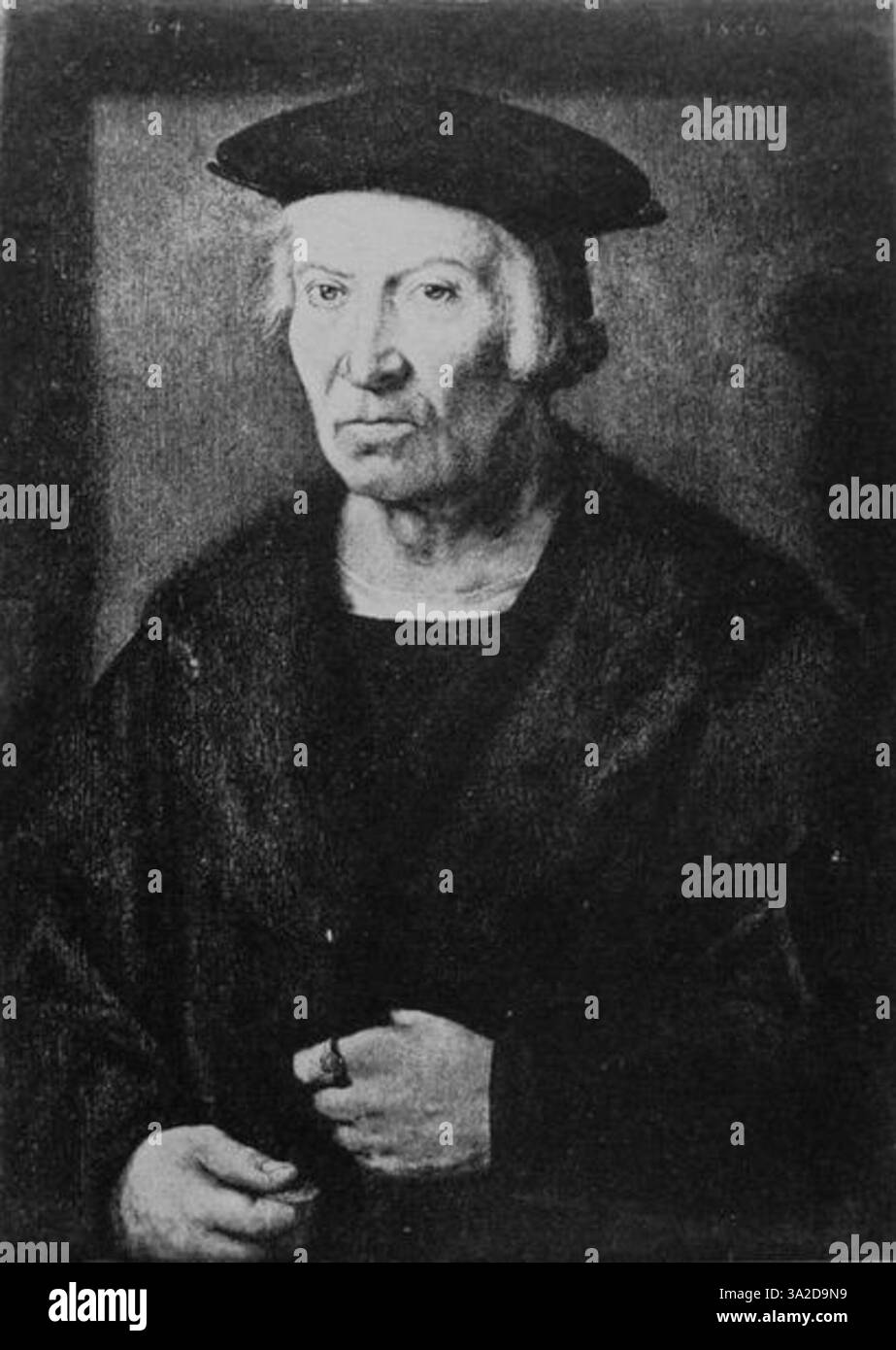 Ce portrait de Joos van Cleve, réalisé en 1536, représente un homme au regard expressif ...