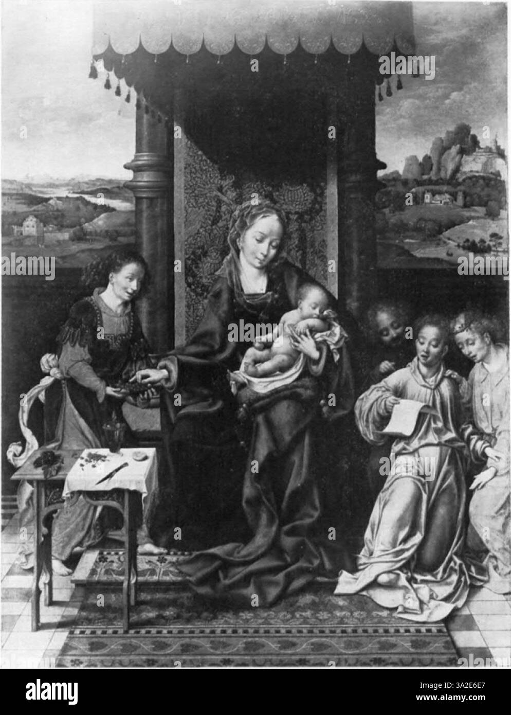 Ce tableau, attribué à Joos van Cleve, Jan Provost et Joachim Patenier ...