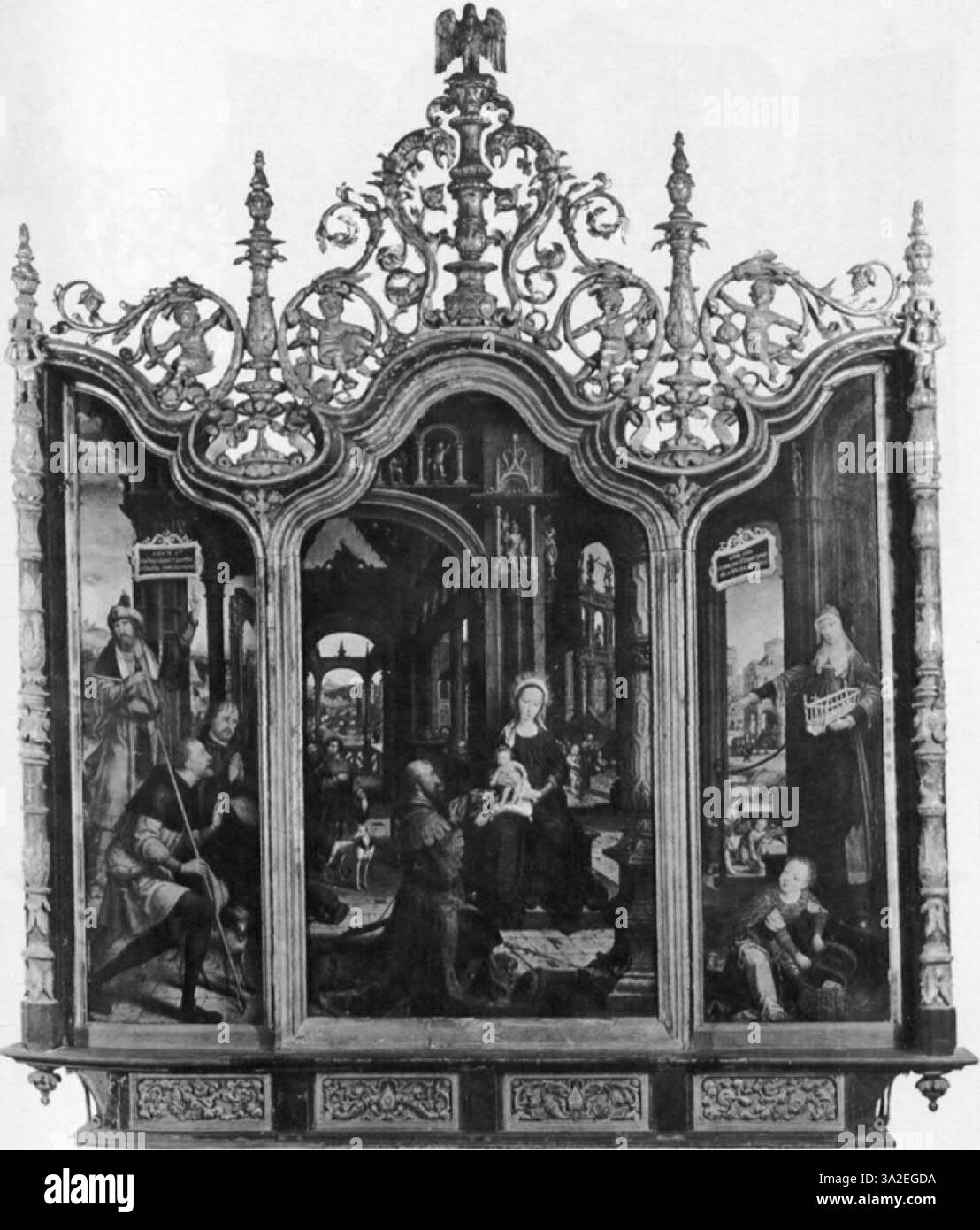 Cette peinture de Jan van Scorel et Pieter Coeck van Aelst illustre le style complexe des ...