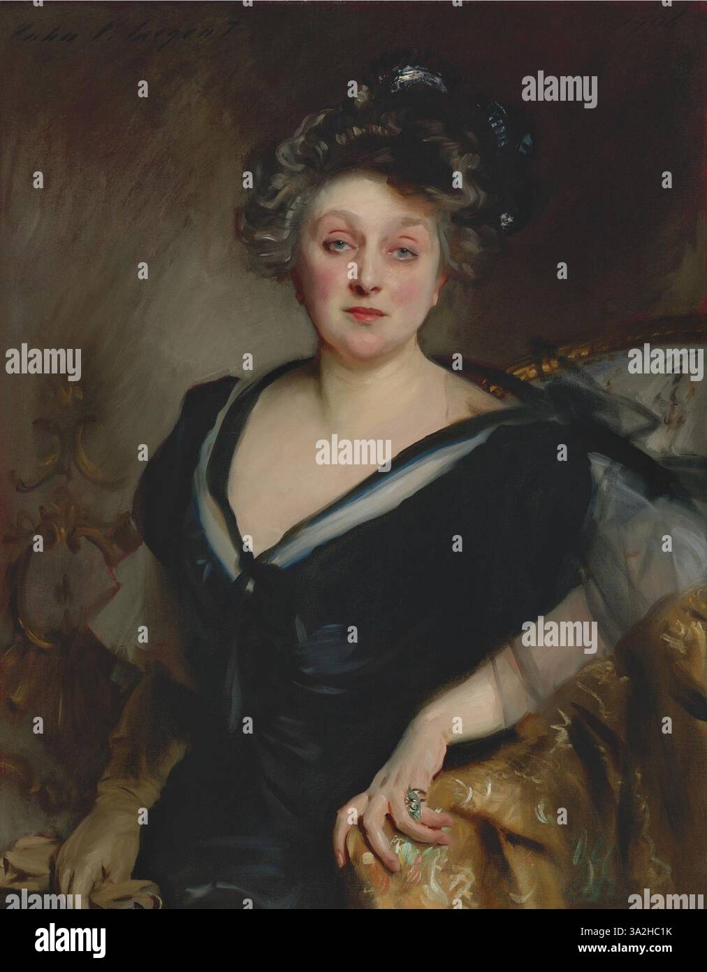 Ce portrait recadré de MRS George Mosenthal, peint par John Singer ...