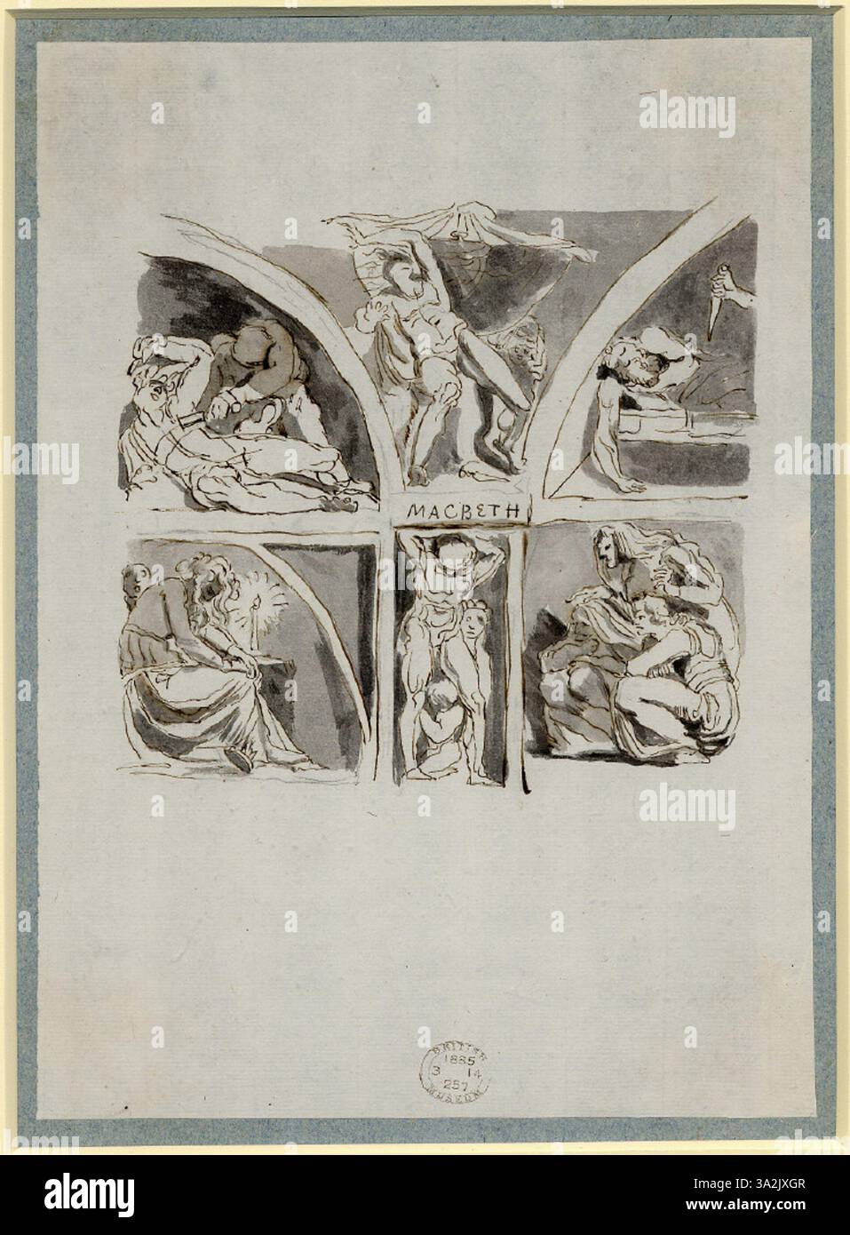 Ce dessin de Fuseli est un dessin pour *Macbeth*, illustrant les ...