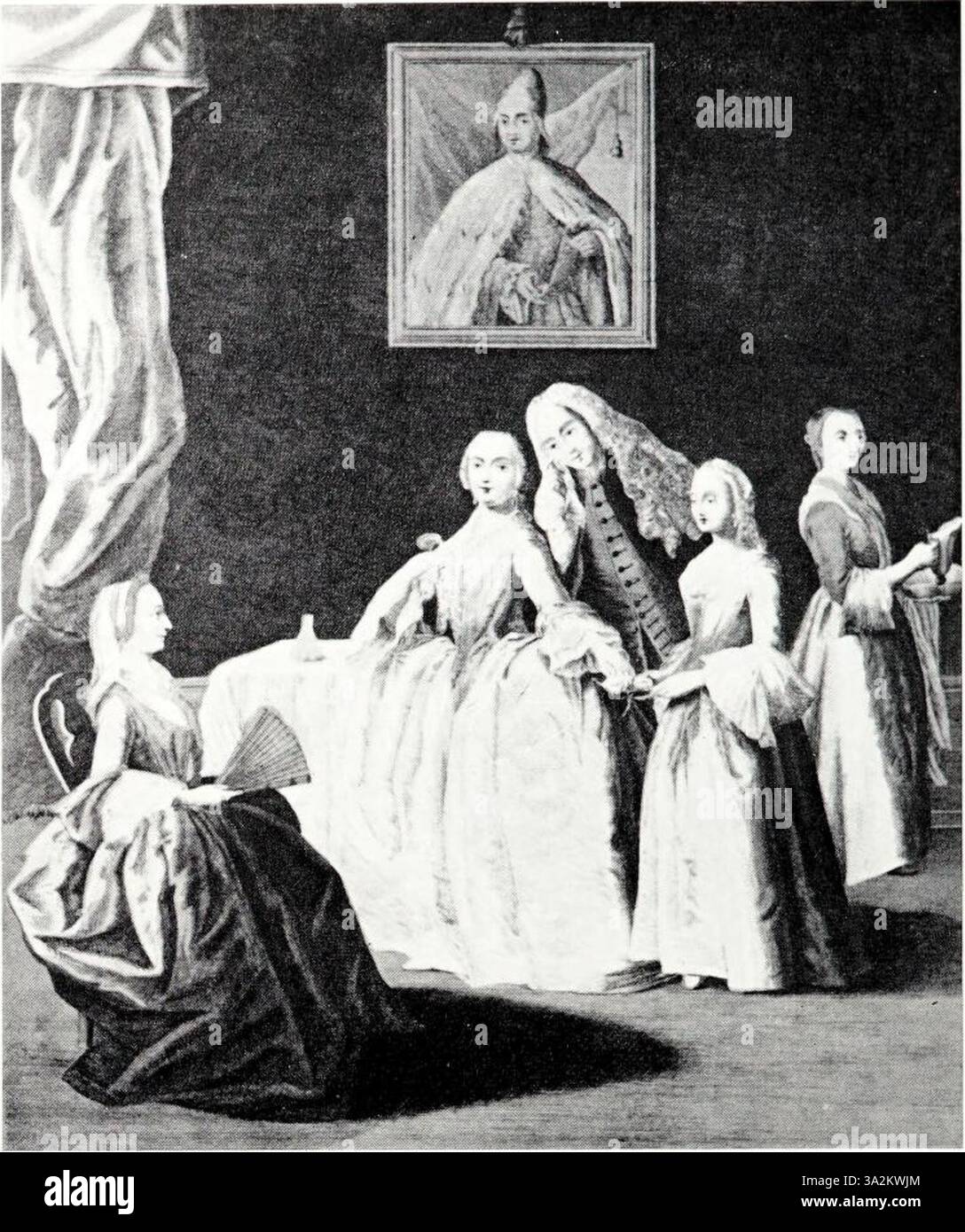 Le tableau de Pietro Longhi de 1968 présente des aristocrates vénitiens ...