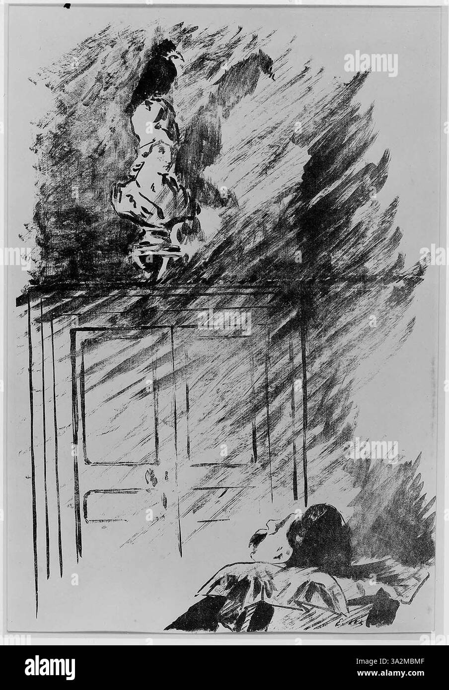 L’illustration de Manet pour « The Raven » montre le corbeau ...