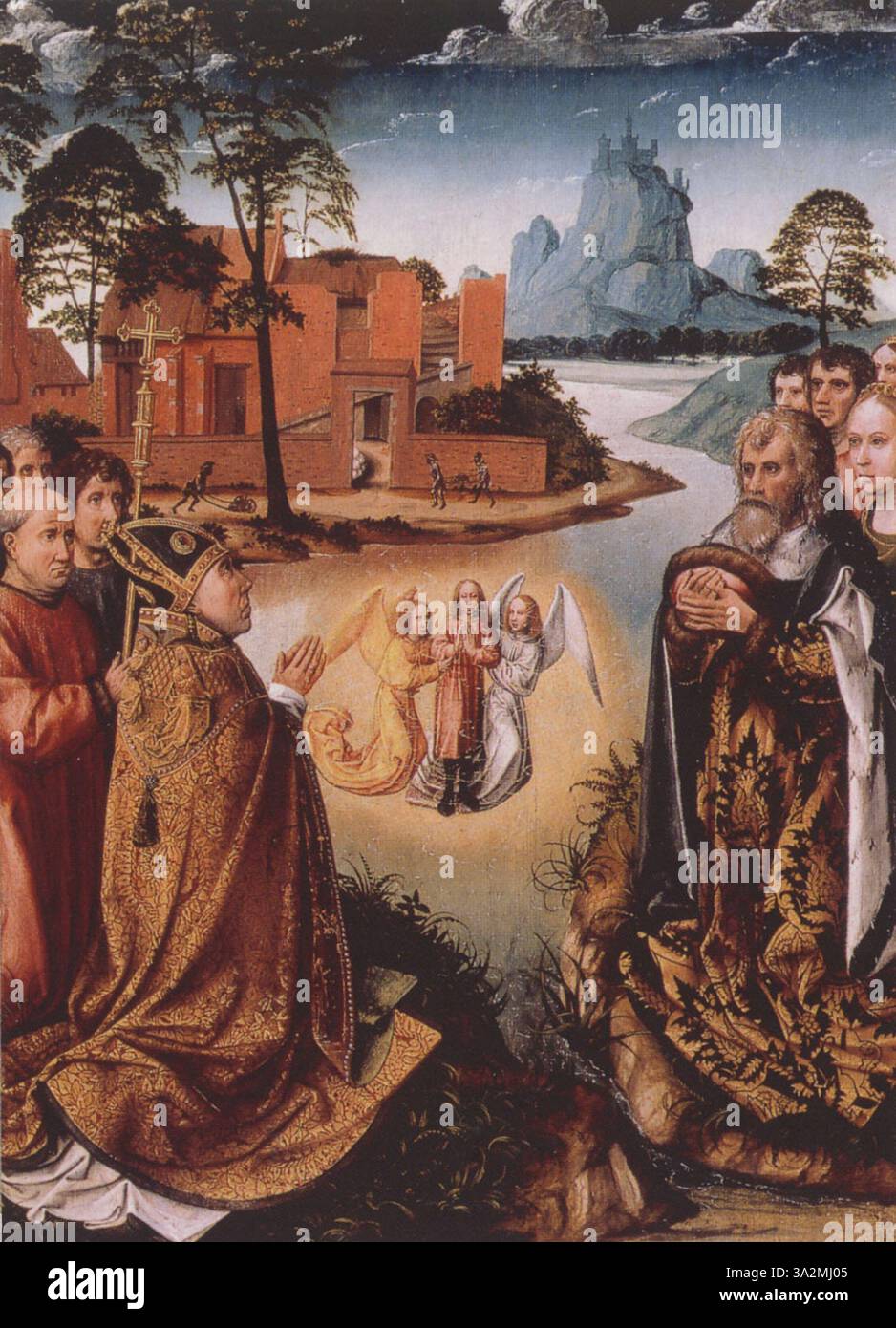 Ce panneau de la série Legend of réussi Rumbold présente une scène ...