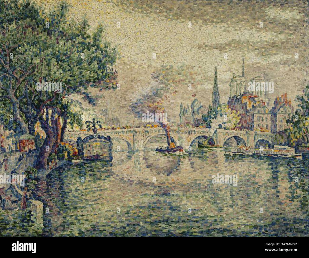 Le Pont neuf de Paul Signac représente le pont emblématique de Paris ...