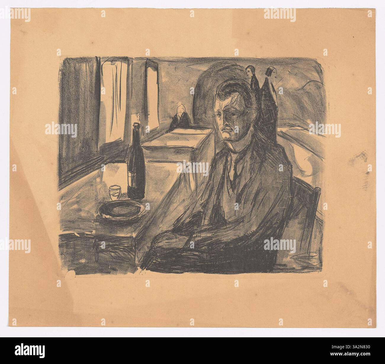 Cet autoportrait d’Edvard Munch met en scène l’artiste avec une ...