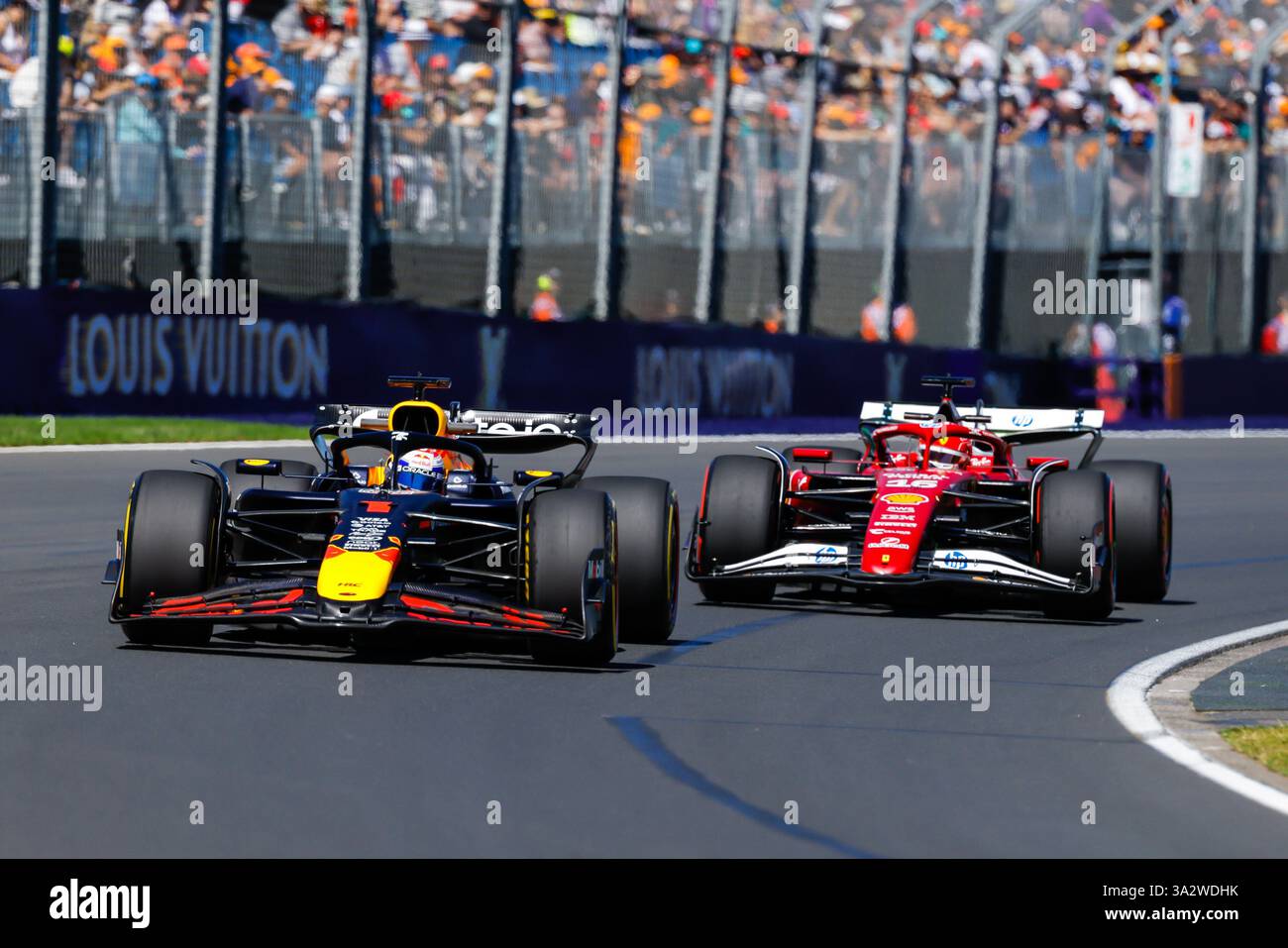 14 mars 2025 : MELBOURNE, AUSTRALIE - 14 MARS : Max Verstappen des pays ...
