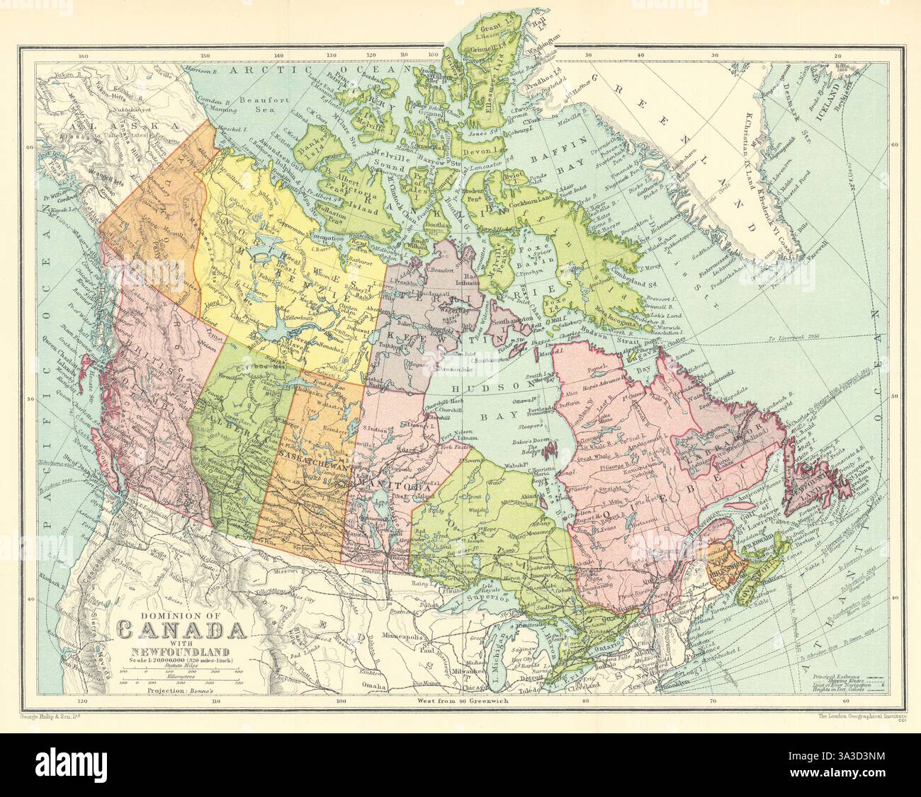 Old map newfoundland Banque de photographies et d’images à haute ...