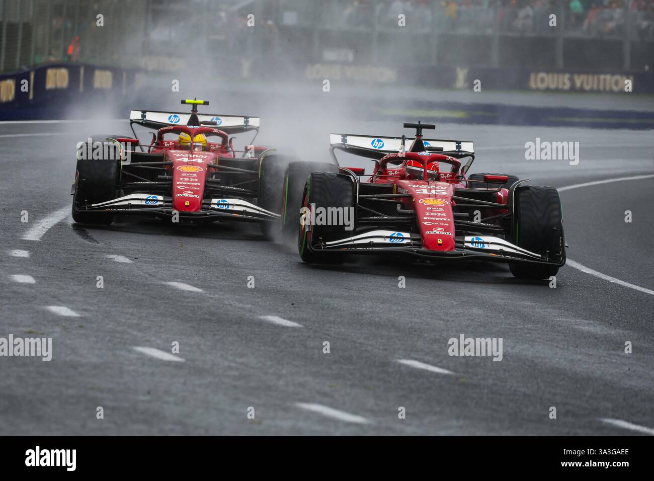 44 HAMILTON Lewis (gbr), Scuderia Ferrari SF-25, 16 LECLERC Charles (mco), Scuderia Ferrari SF ...