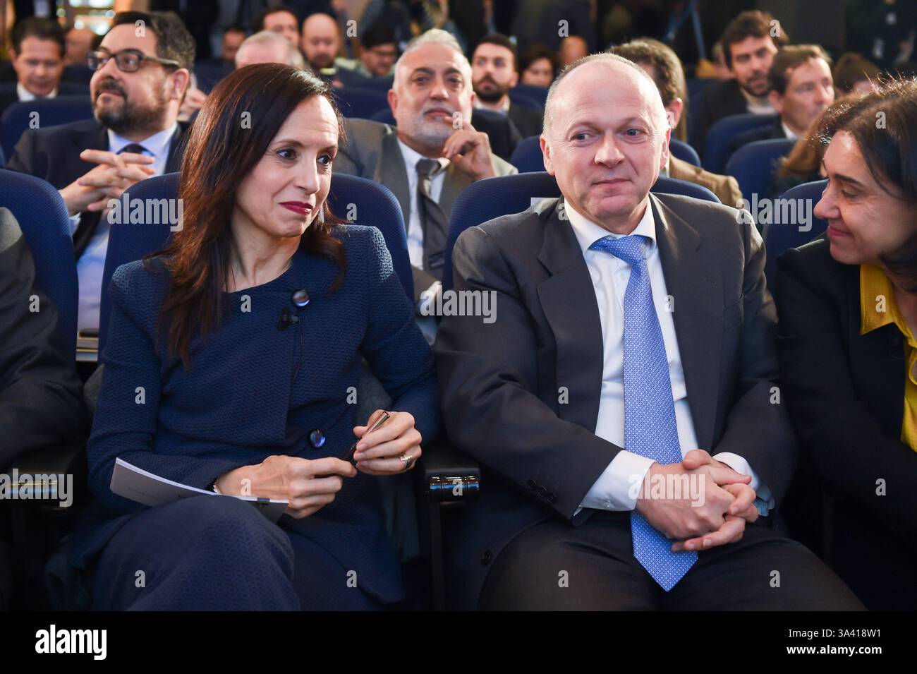 Redeia President Beatriz Corredor and Redeia CEO Roberto García Merino ...