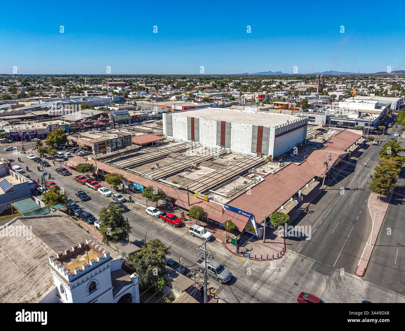 Vue aérienne de Navojoa, Sonora, Mexique. Depuis 1946, le marché ...