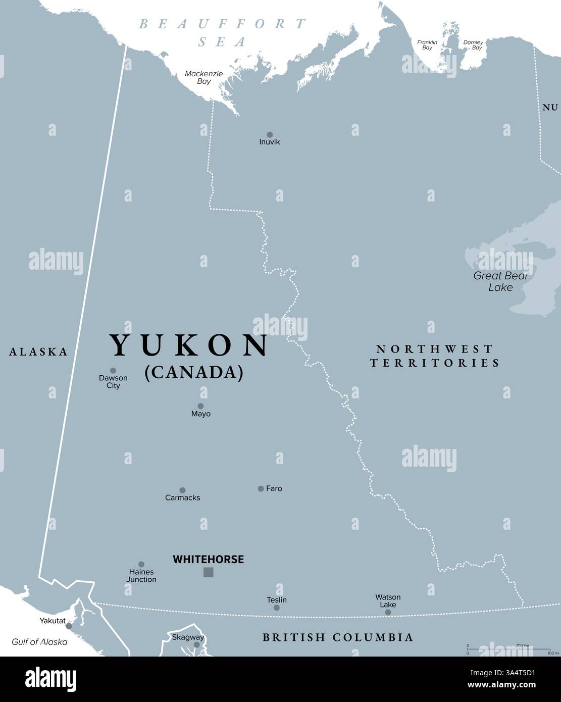 Carte du yukon canada Banque de photographies et d’images à haute ...
