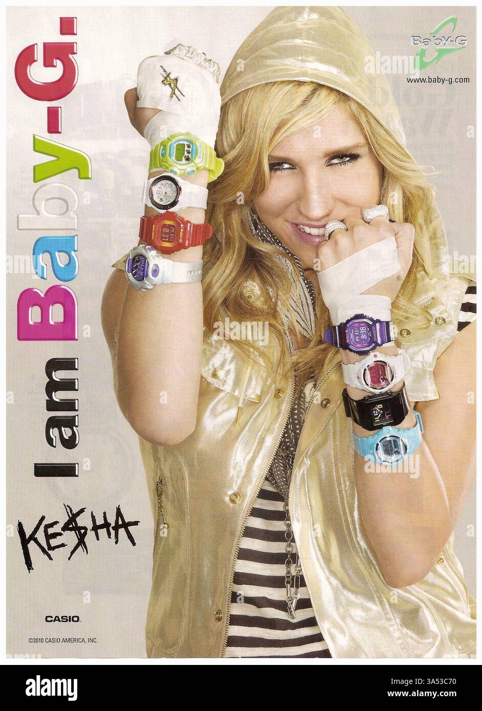 2010 montres Casio Baby-G mettant en vedette l'artiste Kesha Photo ...