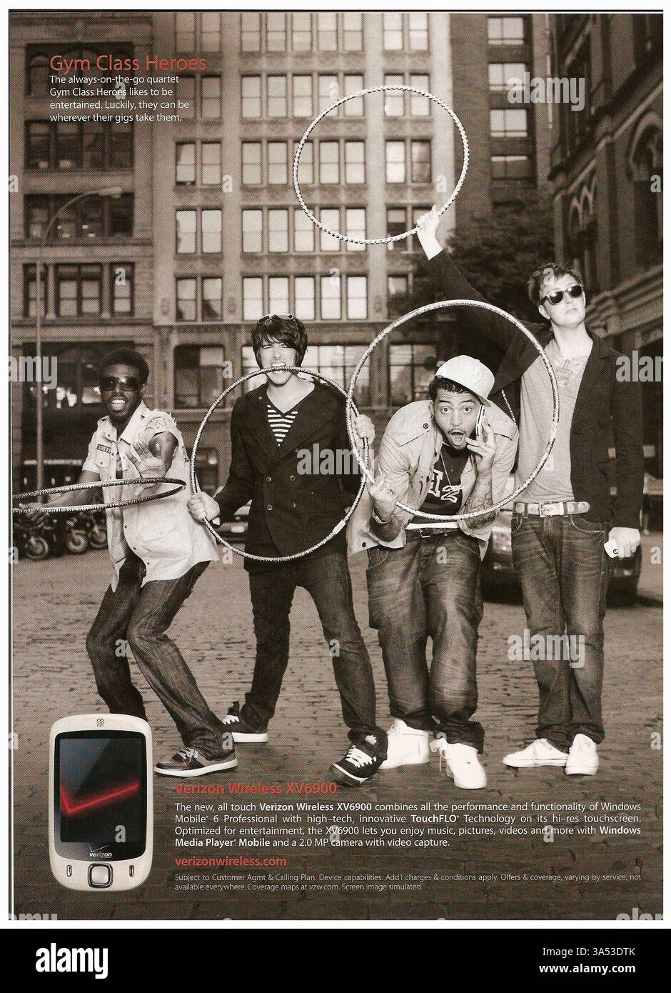 2008 Gym Class Heroes pour Verizon XV6900 annonce imprimée de téléphone ...