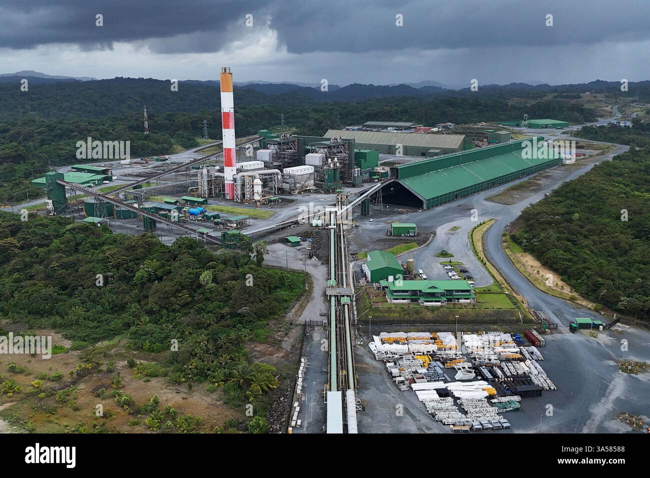 The thermoelectric plant of the Cobre Panama copper mine, owned by Canada's First Quantum ...