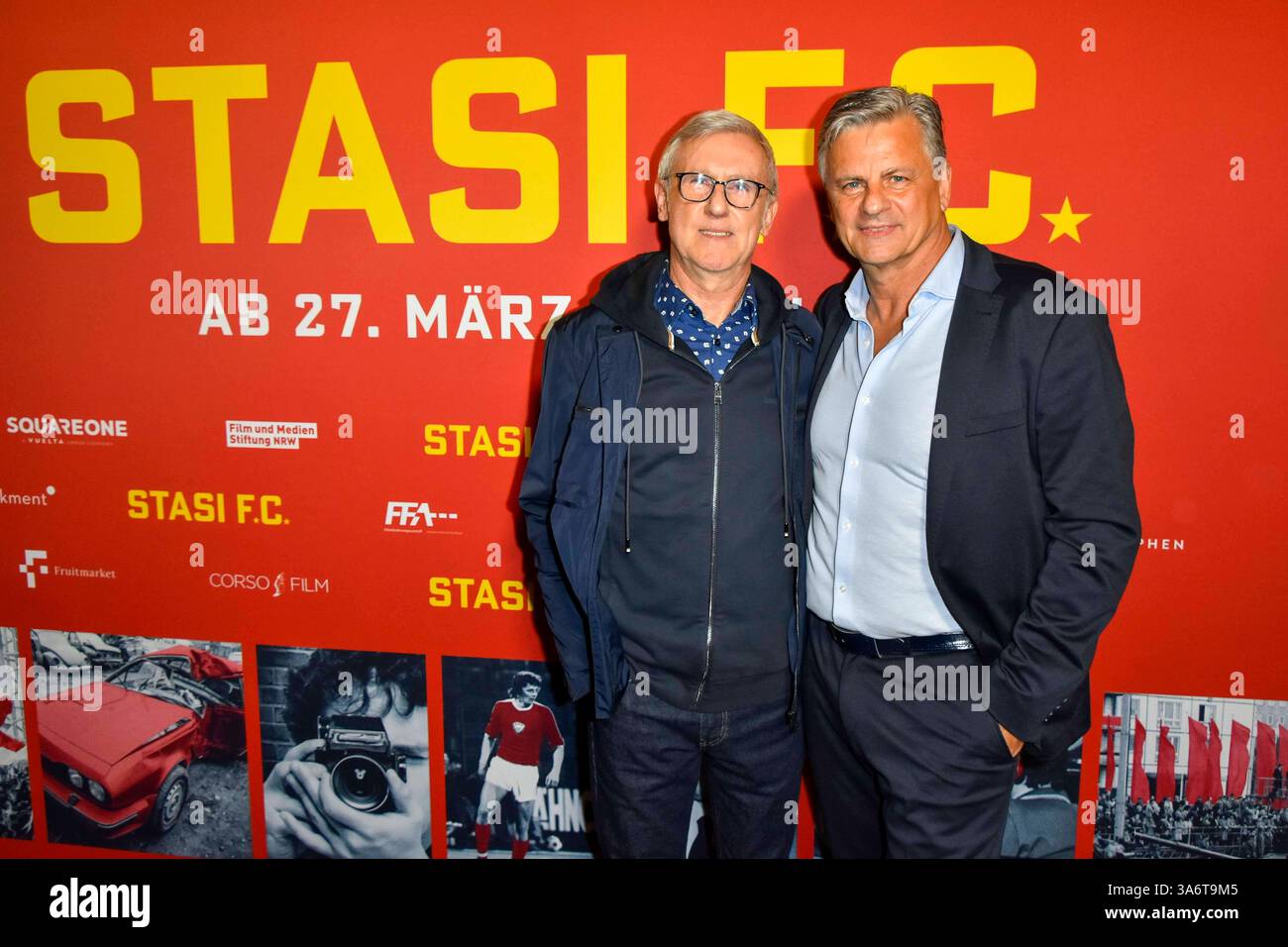 Dirk Schlegel und Falko Goetz ehemalige deutsche Fußballspieler in der DDR beim BFC Dynamo auf ...