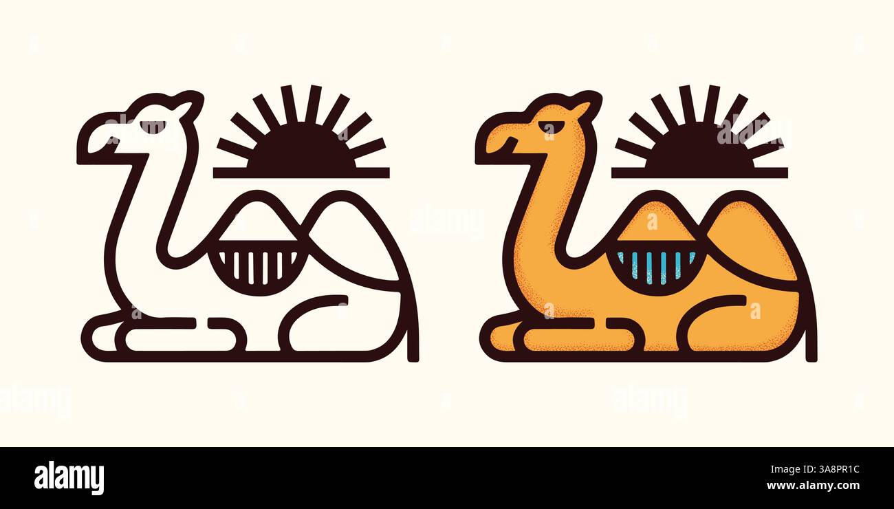 Dessin du logo du chameau Banque de photographies et d’images à haute ...