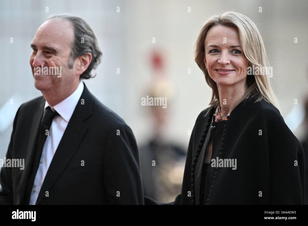 Paris, France. 31 mars 2025. PDG du groupe Iliad et Free Xavier Niel et ...