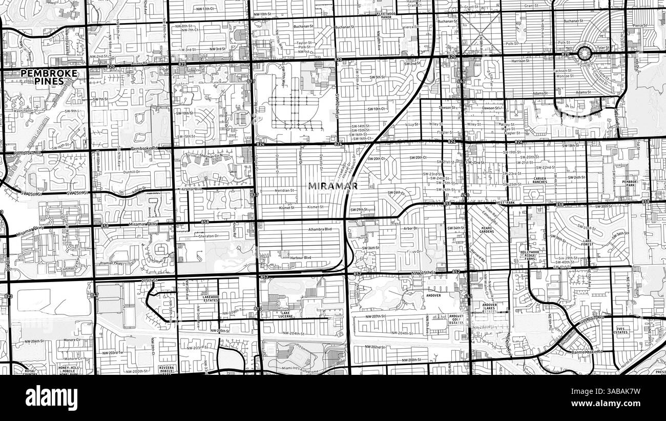 Mapa de miramar mapa de miramar Banque de photographies et d’images à ...