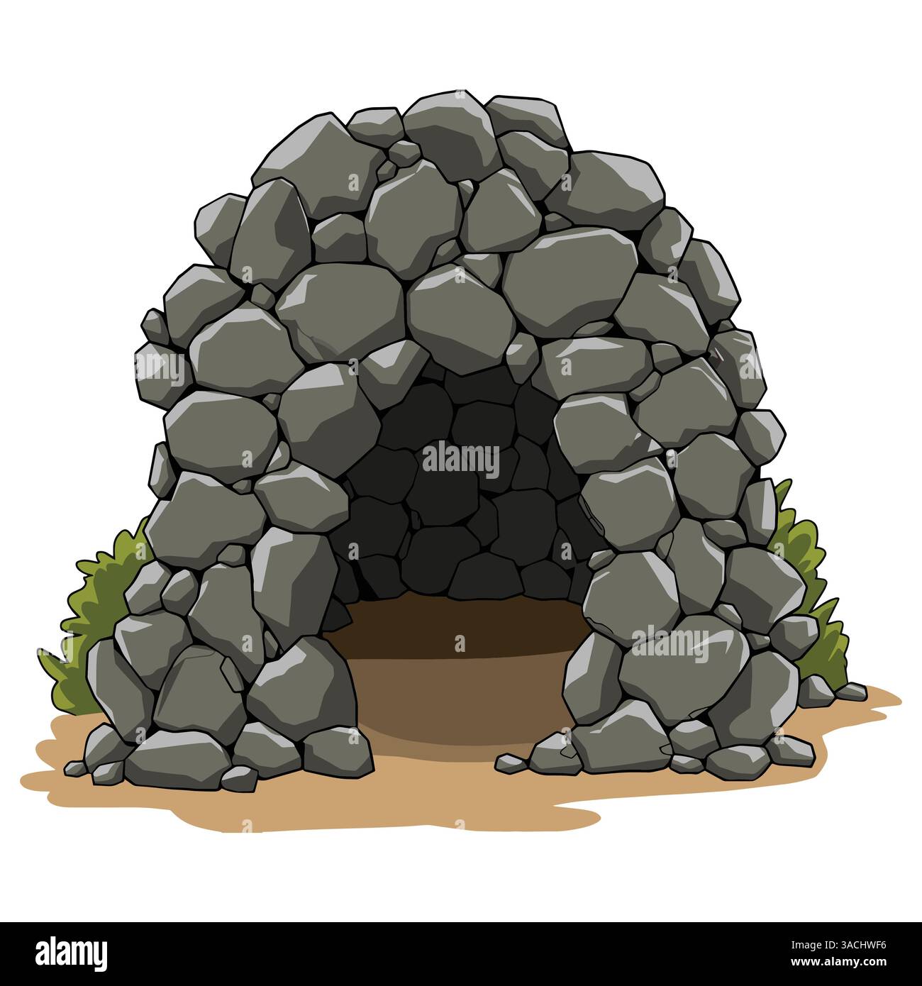 Grotte dans une falaise Banque d'images vectorielles - Alamy