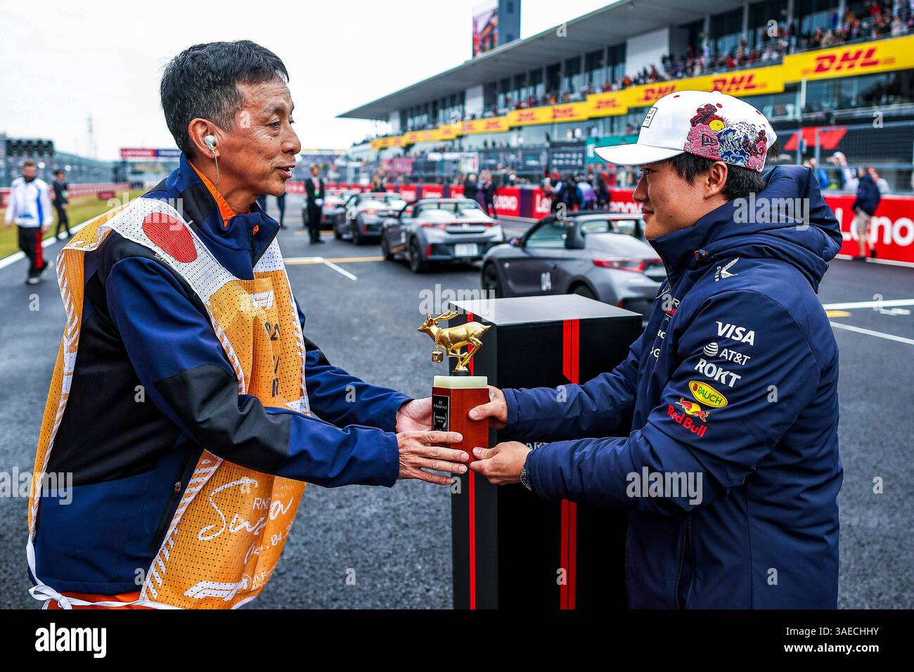 6 avril 2025 ; Suzuka, Japon : F1 marshall Award présenté par TSUNODA ...