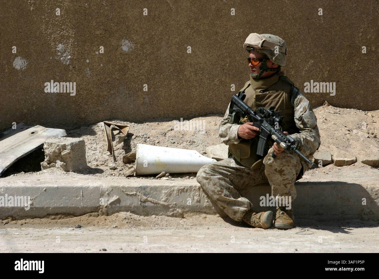 01 juin 2005 ; Camp Fallujah, province d'Al Anbar, Irak ; le sergent ...