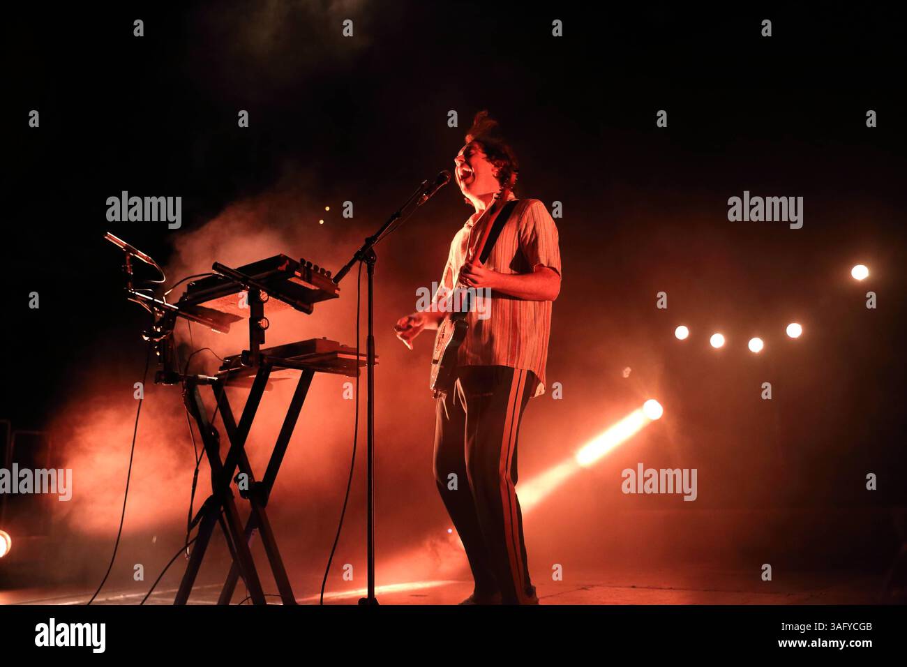 Matthew Murph Murphy von der Band The Wombats BEI einem Konzert in der ...