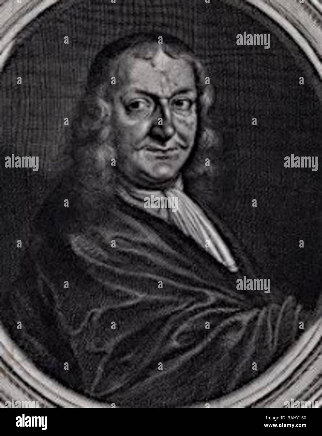 Ce portrait de Bartholomäus Kilian représente Adam Christoph Jacobi, un personnage historique du ...