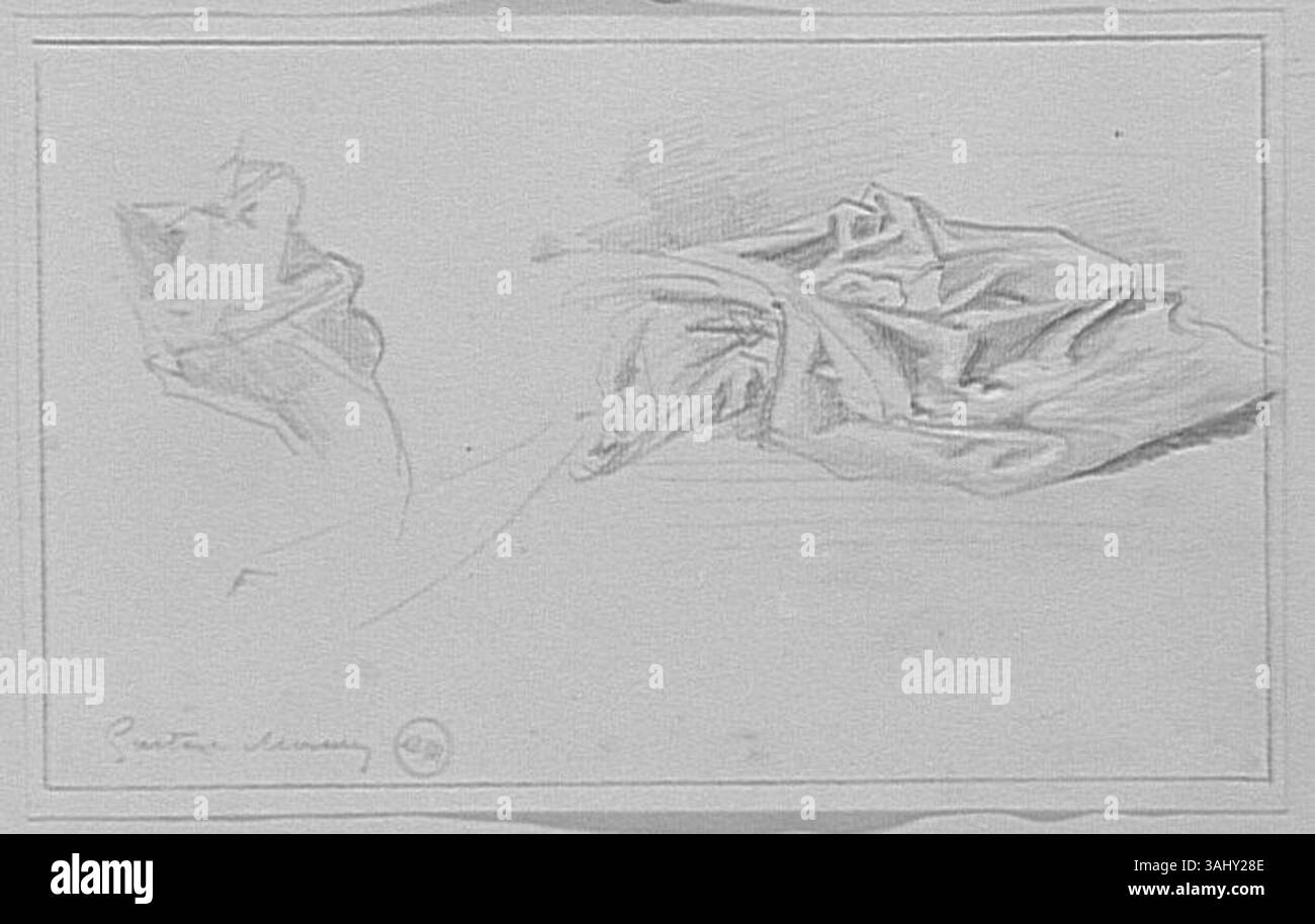 Les deux études de draperie de Gustave Moreau sont des études de ...