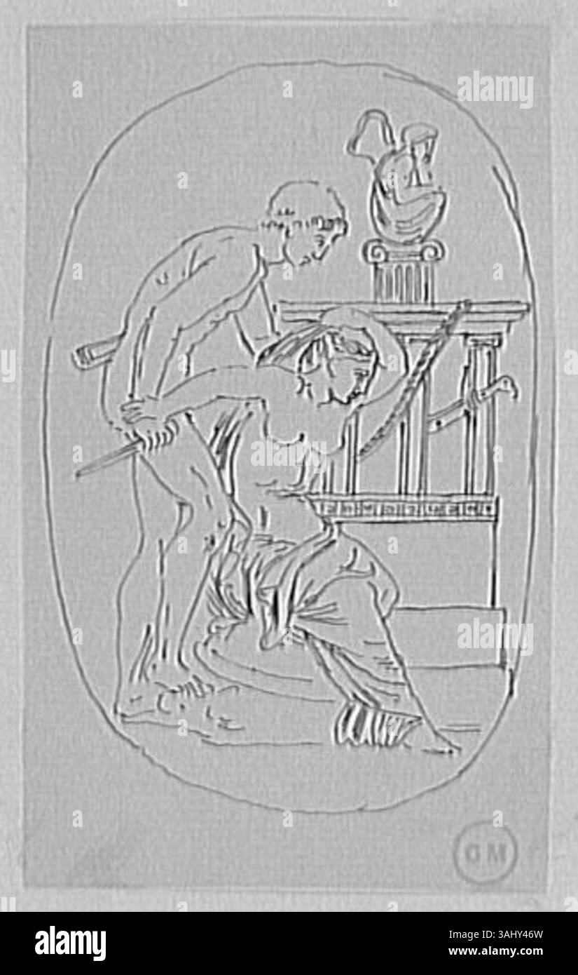 'Etude de scène antique d'après un camée' de Gustave Moreau dépeint une ...