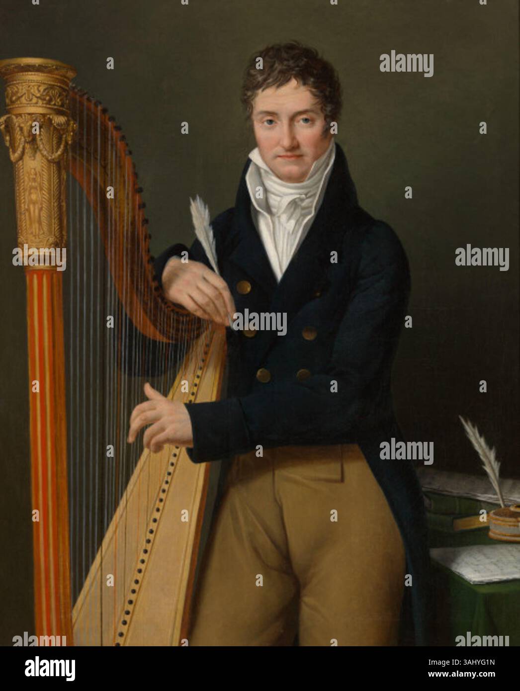 Ce portrait, peint par Adèle Romany entre 1802 et 1814, représente le ...