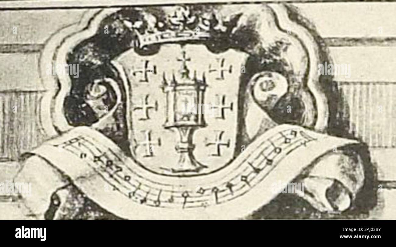 Ce dessin de 1669 de Pier Maria Baldi montre les armoiries galiciennes ...