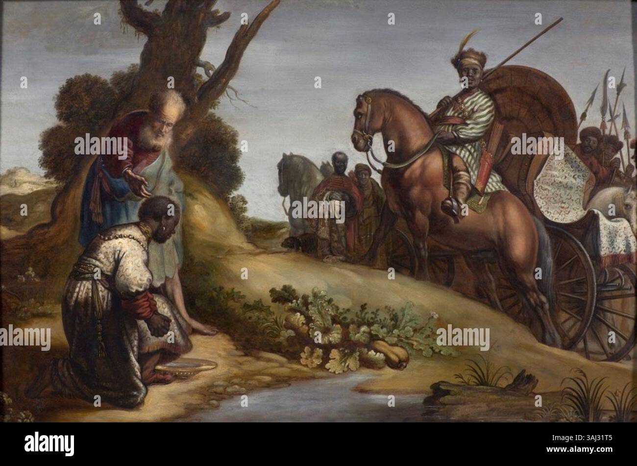 Le tableau de Rembrandt de 1631 « le baptême de l'eunuque » représente ...