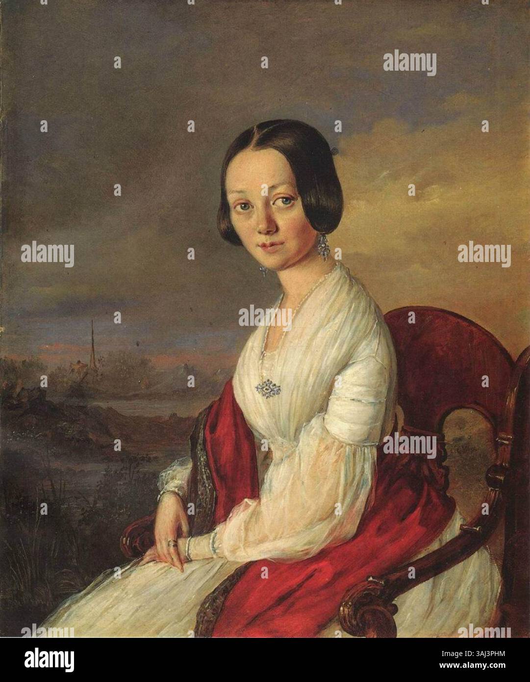 Portrait de Samsonova Varvara Petrovna, peint entre 1830 et 1840 ...