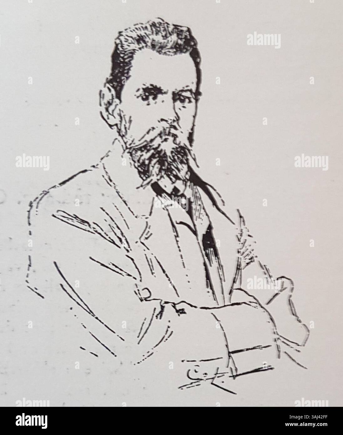 Portrait d’Axel Lindman, dessiné par Carl Larsson, qui fait partie du ...