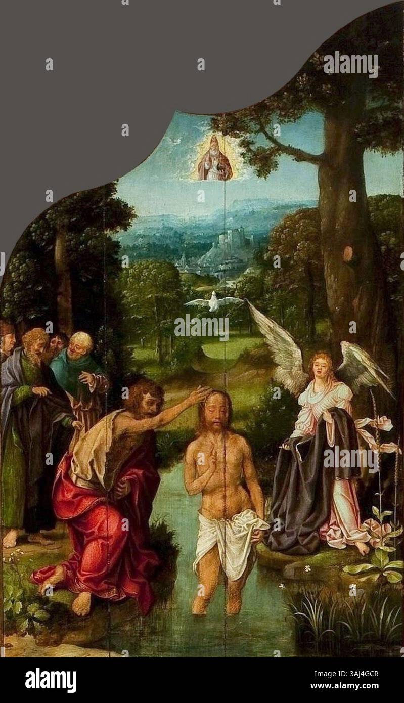 L'autel Saint Reinhold de Joos van Cleve, peint avant 1516, présente de multiples scènes ...