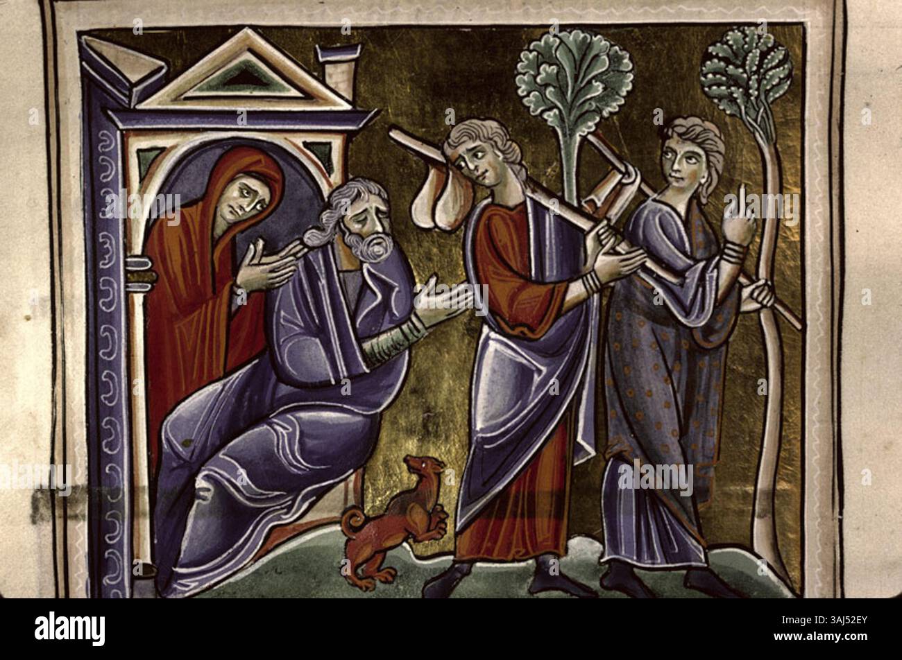 La Bible de Souvigny, datant de 1180 à 1200, comprend une enluminure ...