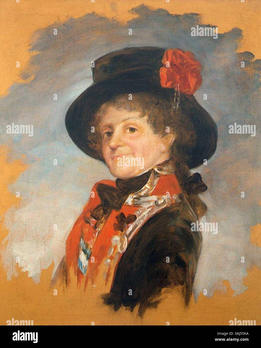 Un croquis de la reine Maria Luisa d'Espagne par Francisco Goya, peint ...