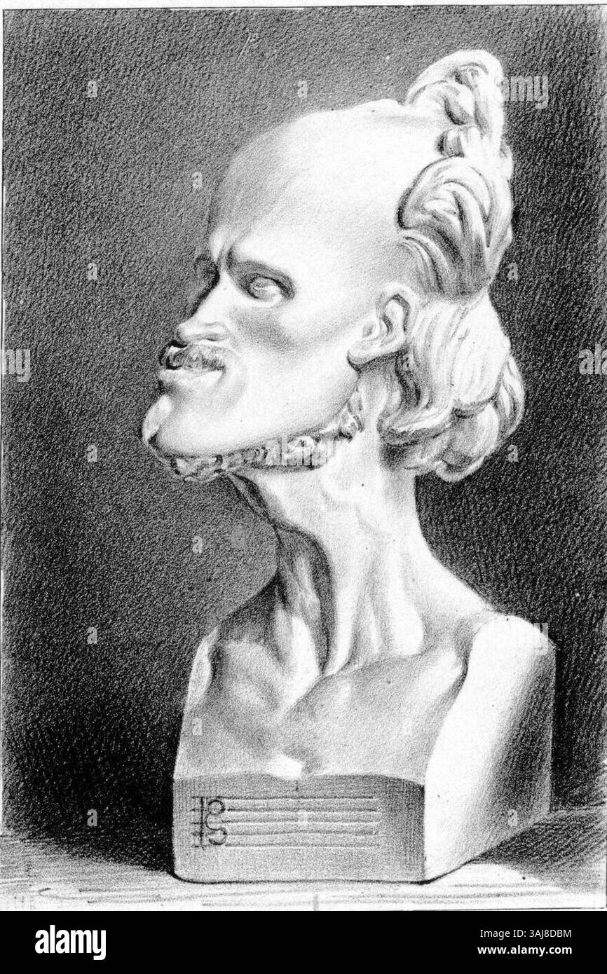 Cette lithographie de 1840 d’Henri Bertini représente la sculpture du ...