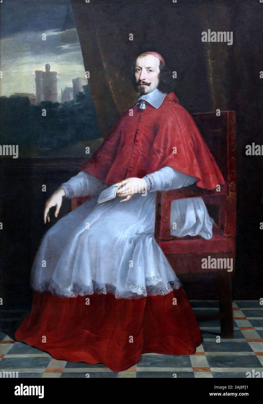 Le portrait du cardinal Jules Mazarin, du XVIIe siècle de Philippe de ...