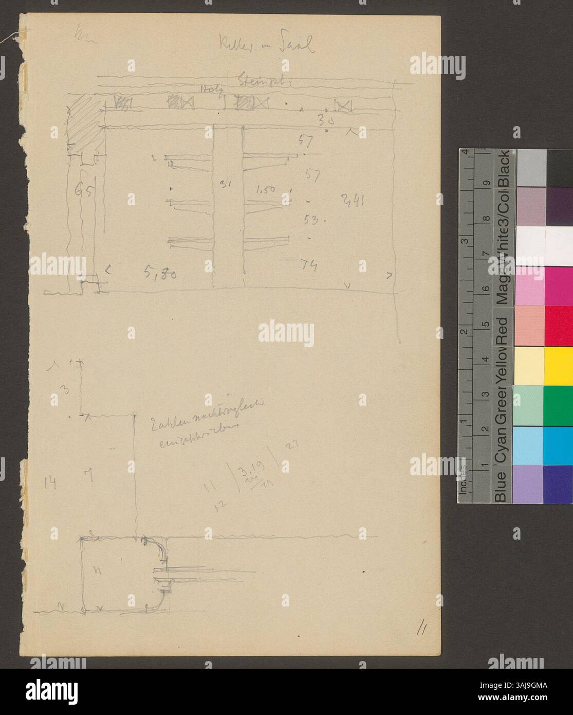 Cette illustration de 1898 de Johann Rudolf Rahn représente la cave et ...