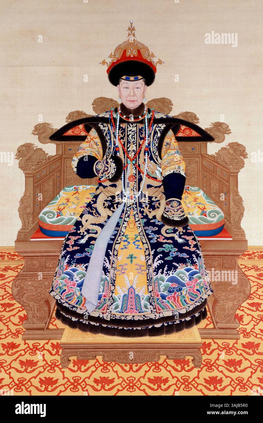 'Portrait of Empress Dowager Chongqing at Age Eighty' by an unknown ...