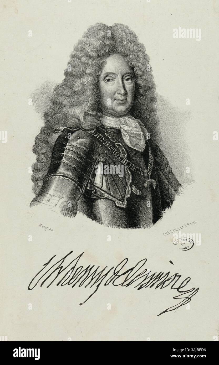 Cette estampe présente Charles Henry de Lorraine, figure historique des ...
