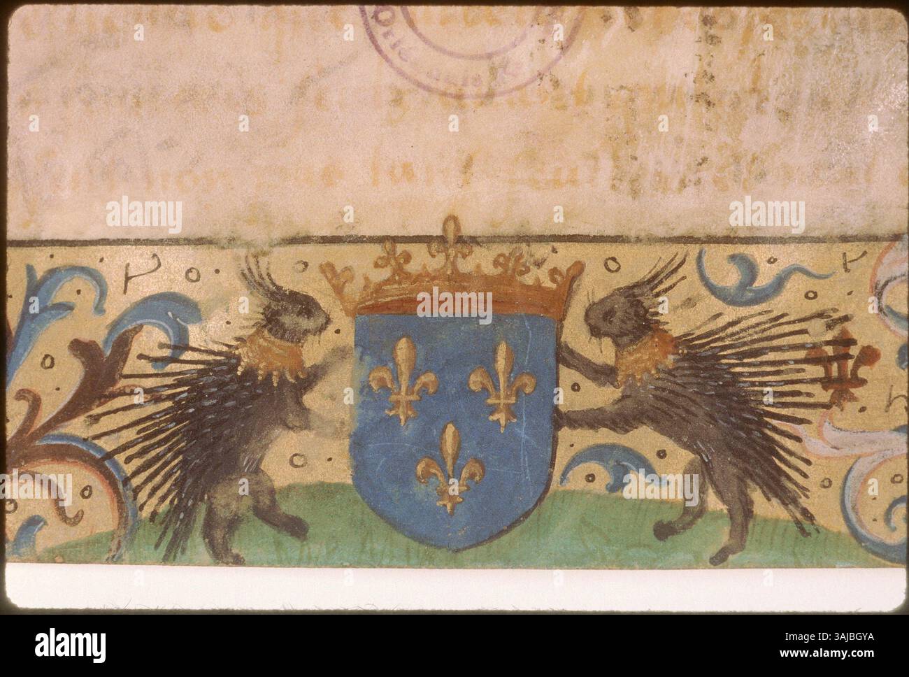 Un dessin anonyme représentant les armoiries du roi Louis XII de France ...