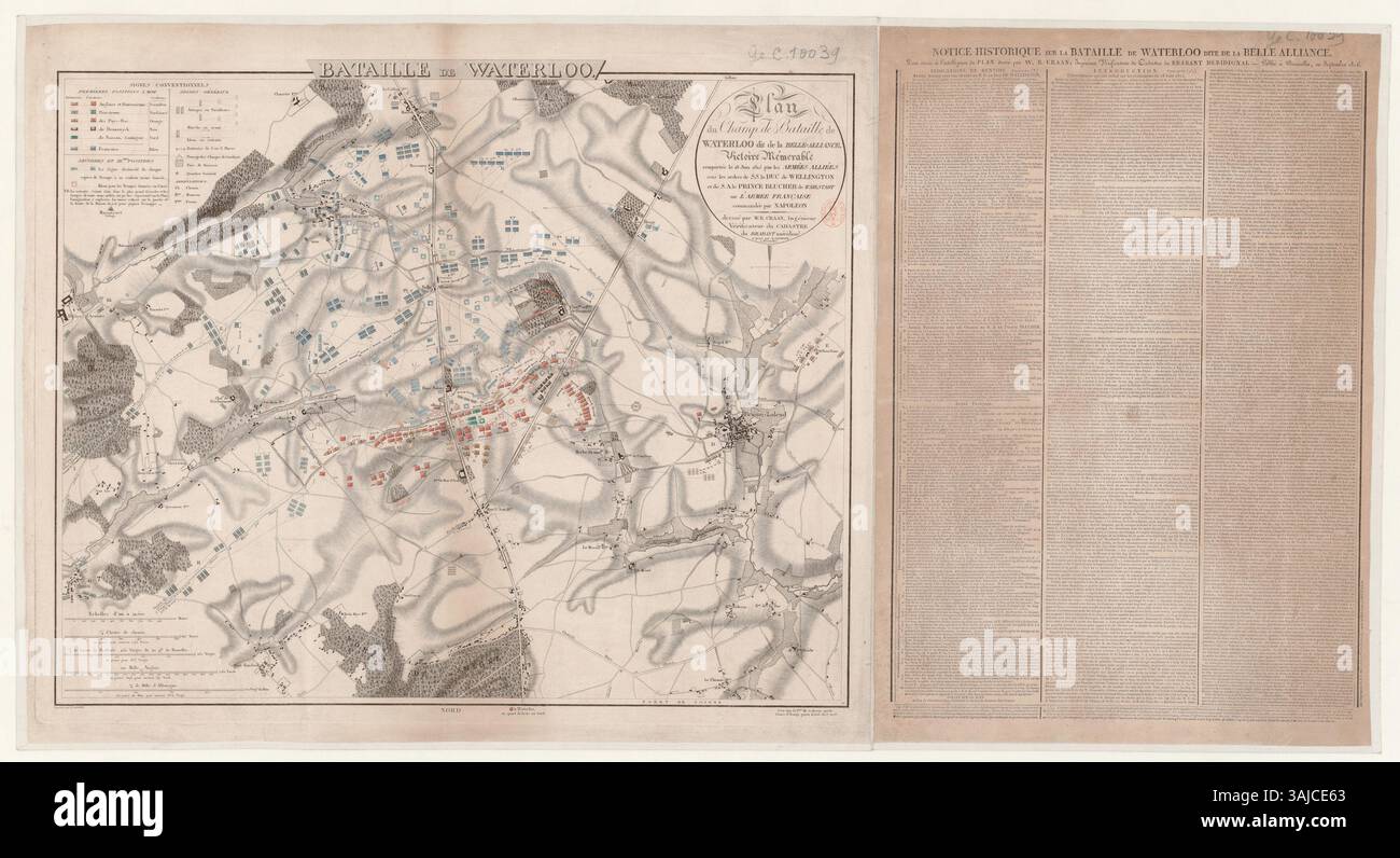 Map of the battle of waterloo Banque de photographies et d’images à ...