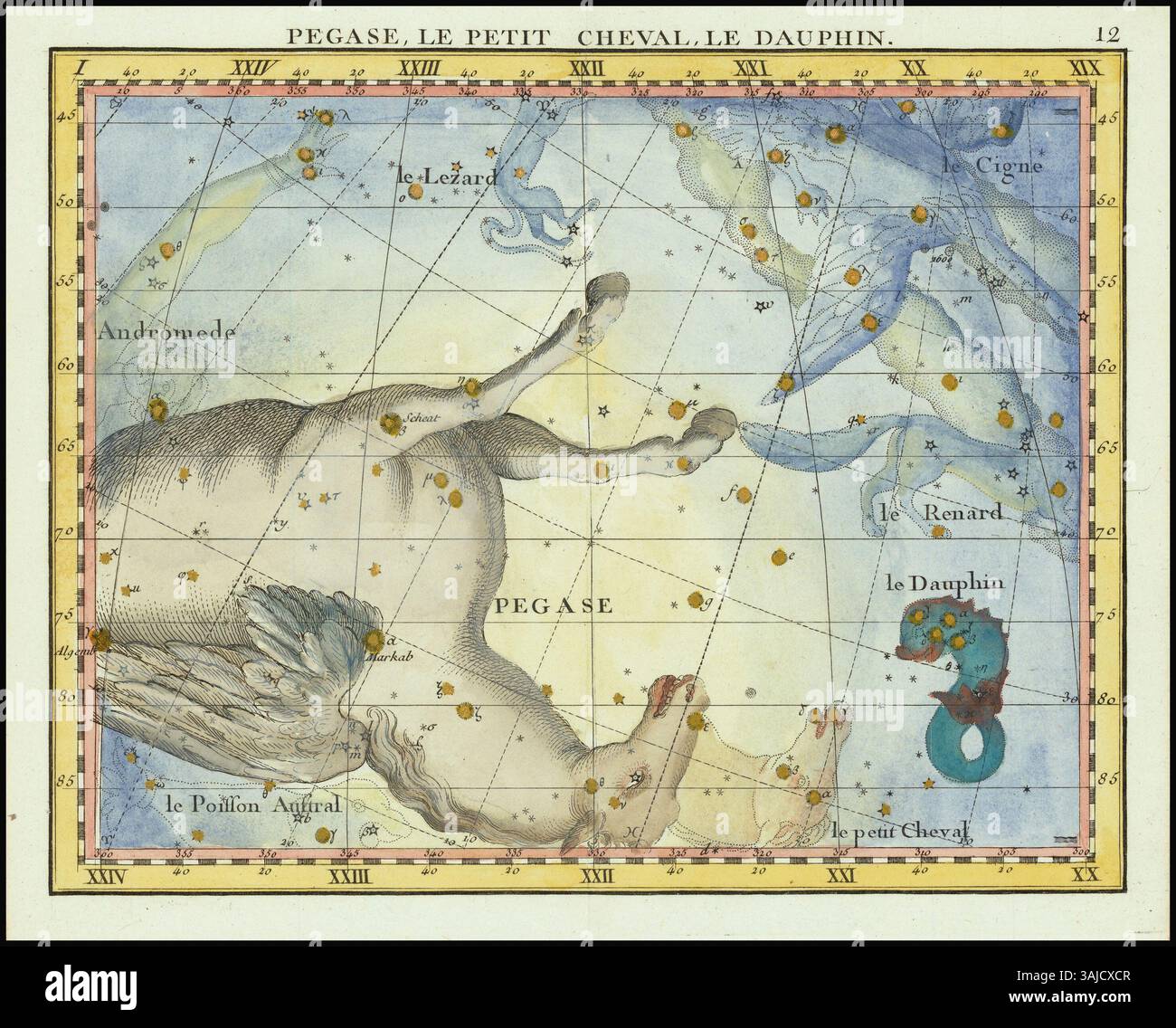 This 1776 celestial chart by John Flamsteed depicts the constellations ...