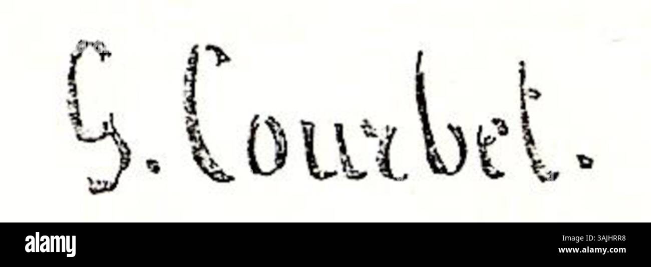 La signature de Gustave Courbet, retrouvée sur son tableau de natures ...