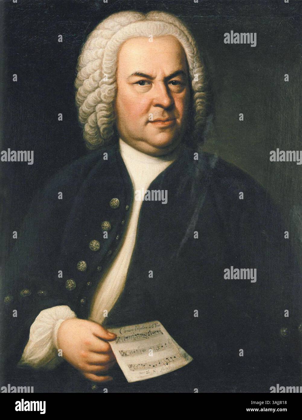 Portrait de Johann Sebastian Bach (1685-1750), peint par Elias Gottlob ...