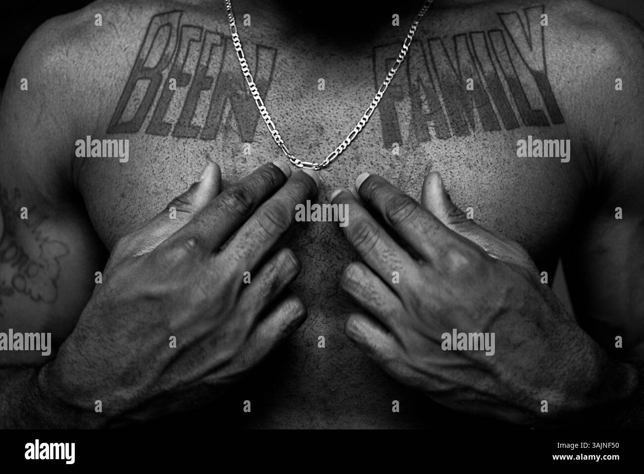 Bloods gang Banque d'images noir et blanc - Alamy