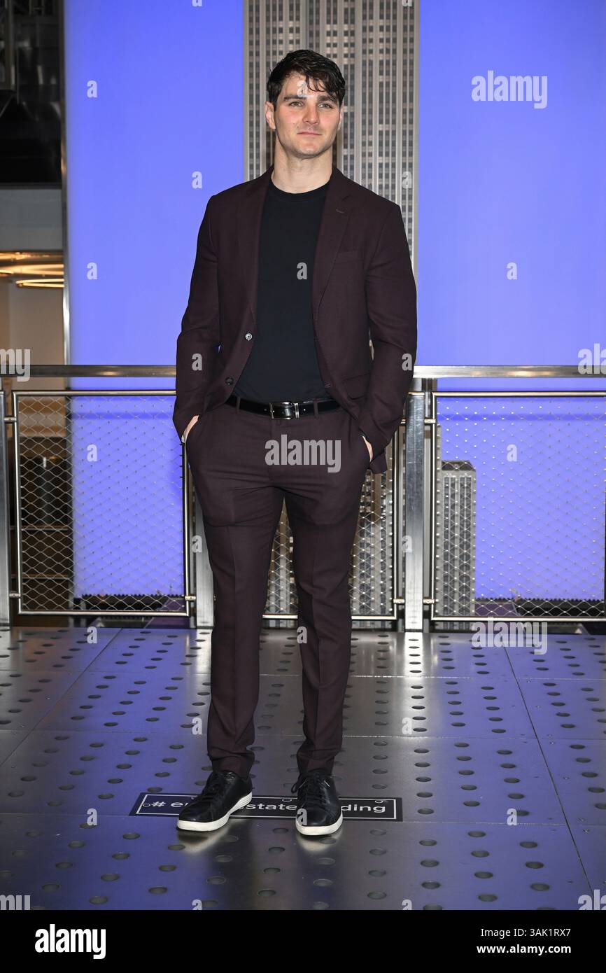 Photo by: NDZ/STAR MAX/IPx 2025 4/11/25 Austin Colby celebrates the 100 ...